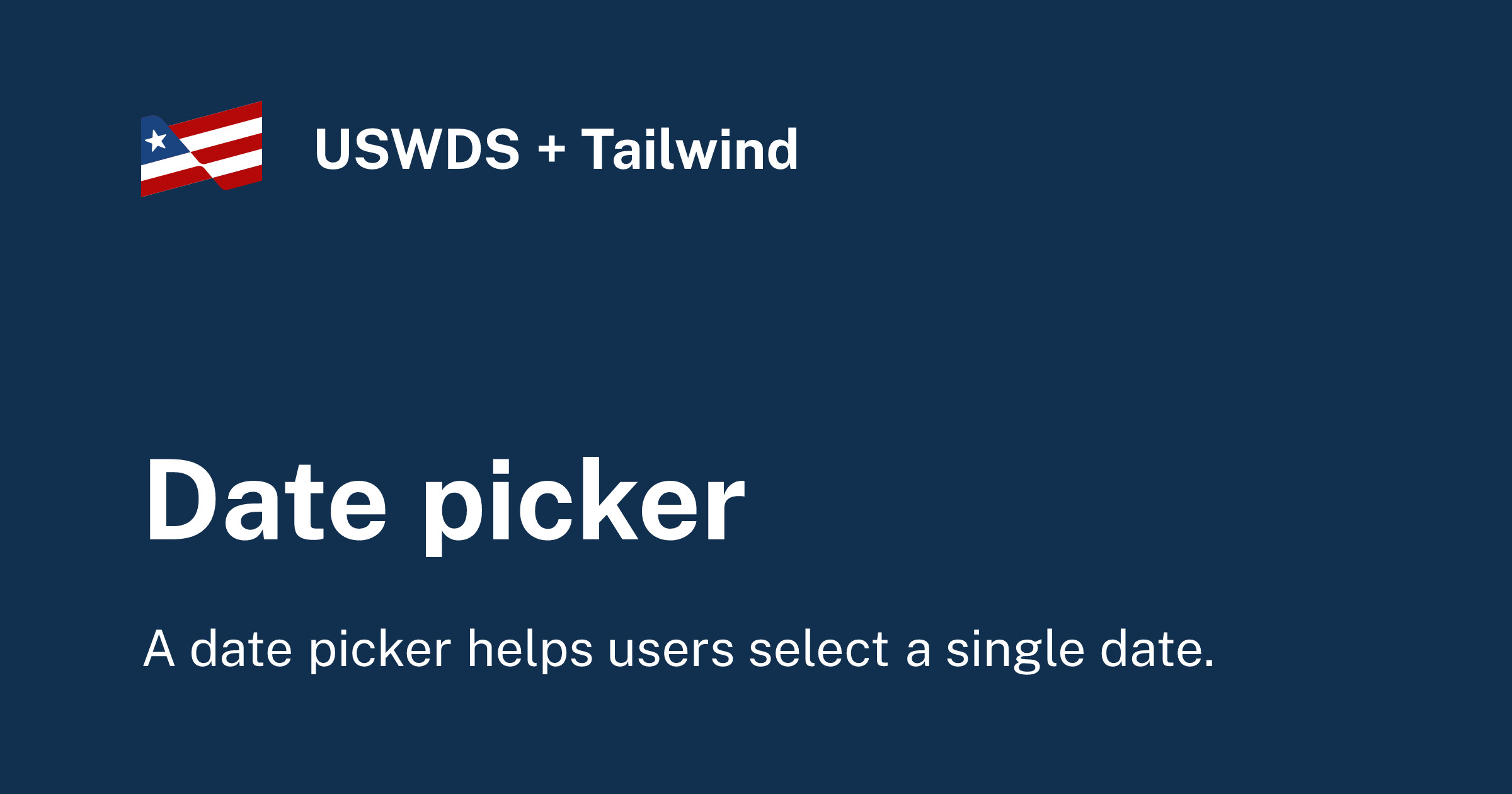 Date Picker Uswds Tailwind 
